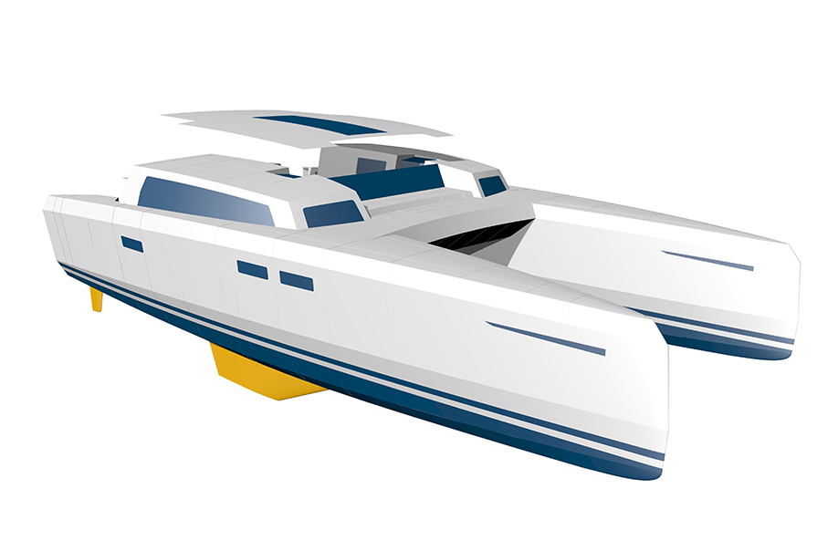 Ecocat - Le catamaran zéro émission de Fortabat Yacht Design ...
